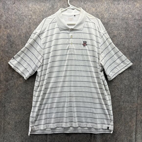 Ping | Shirts | Ping Polo Shirt Men Extra Large White Striped Wisconsin ...